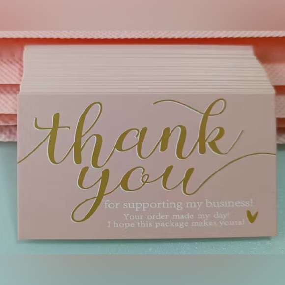 Office | Nwt 5pcs Light Pink Thank You Cards | Poshmark